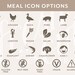 Meal Choice Rubber Stamp Wedding Stamp Food Selection Beef, Chicken ...