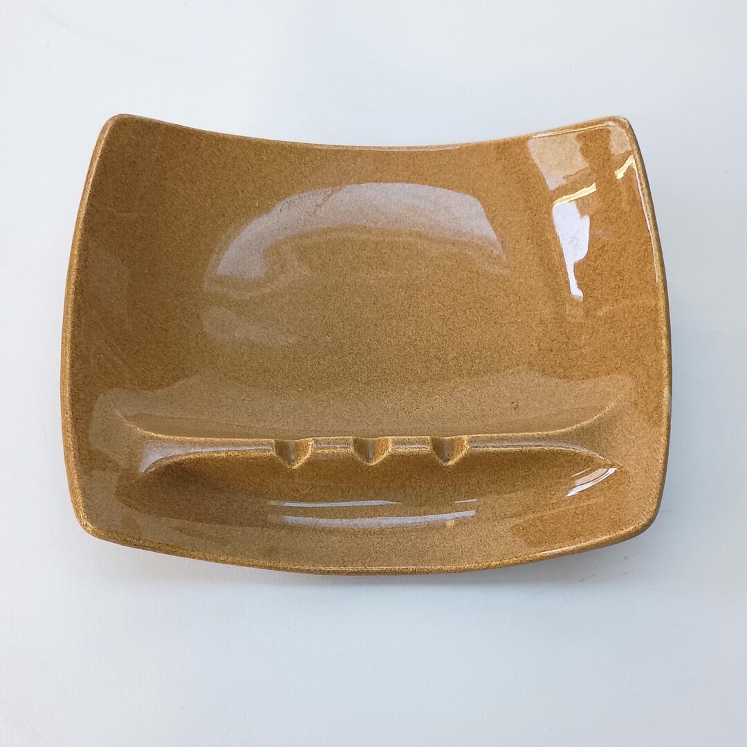 Vintage Haeger Pottery MCM Ashtray | Gold Glaze | Style 2113 - Etsy