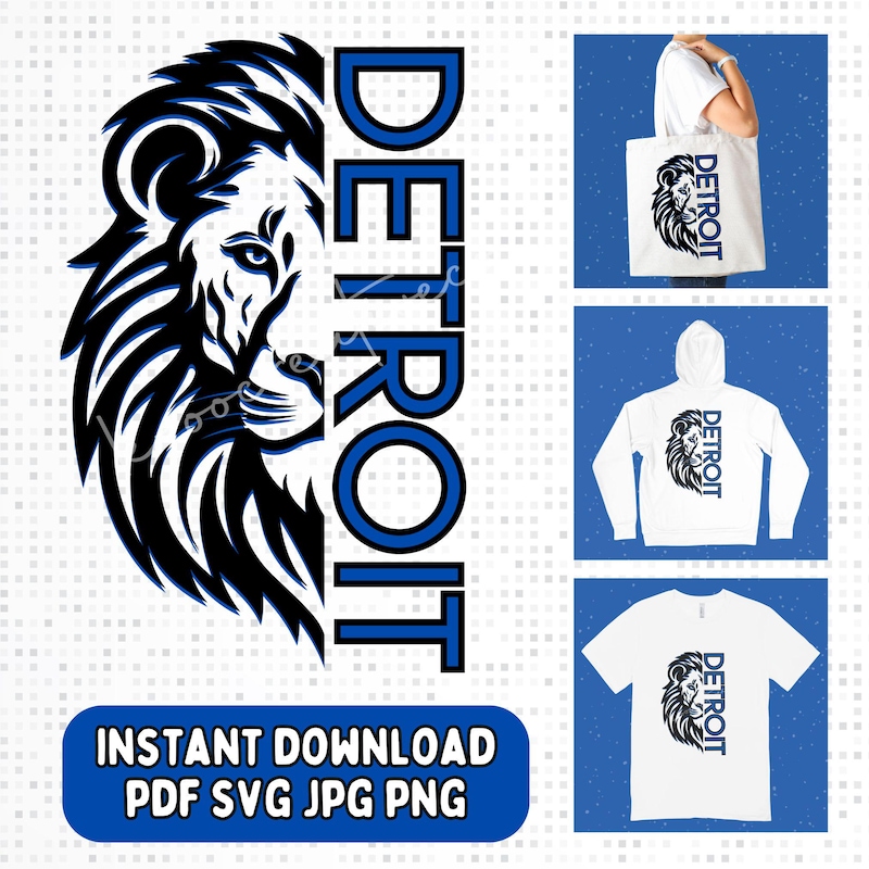 Detroit Lions Silhouette Svg - Etsy