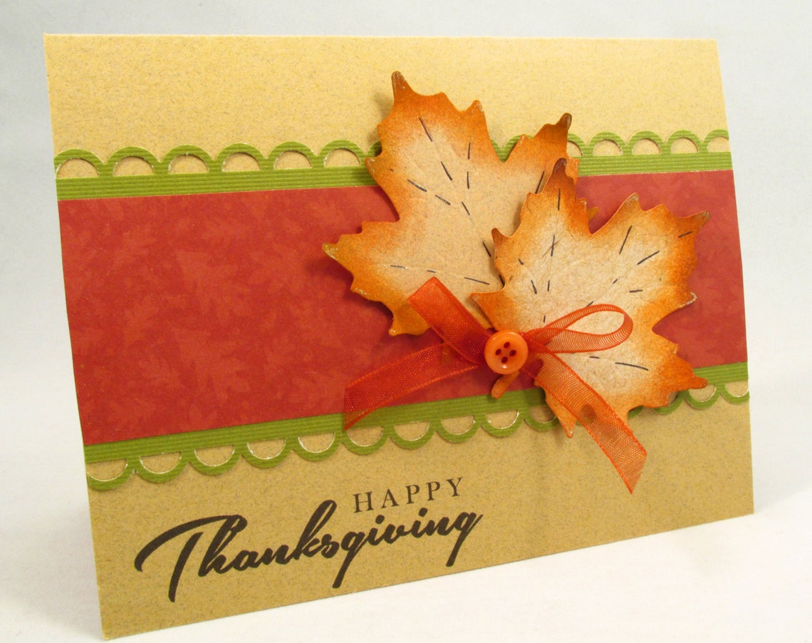 Happy Thanksgiving Thanksgiving Card Handmade Card Fall - Etsy