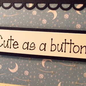Baby Card Cute as a Button Handmade Card Baby Boy Card - Etsy