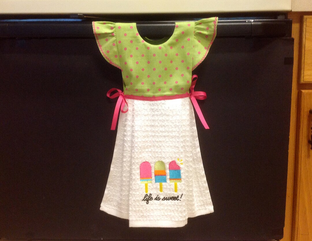 Kitchen Towel Dress, Handmade, Kitchen Decor, Towel Dress, Decorative ...