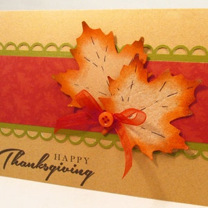 Happy Thanksgiving, Thanksgiving Card, Handmade Card, Fall Card ...