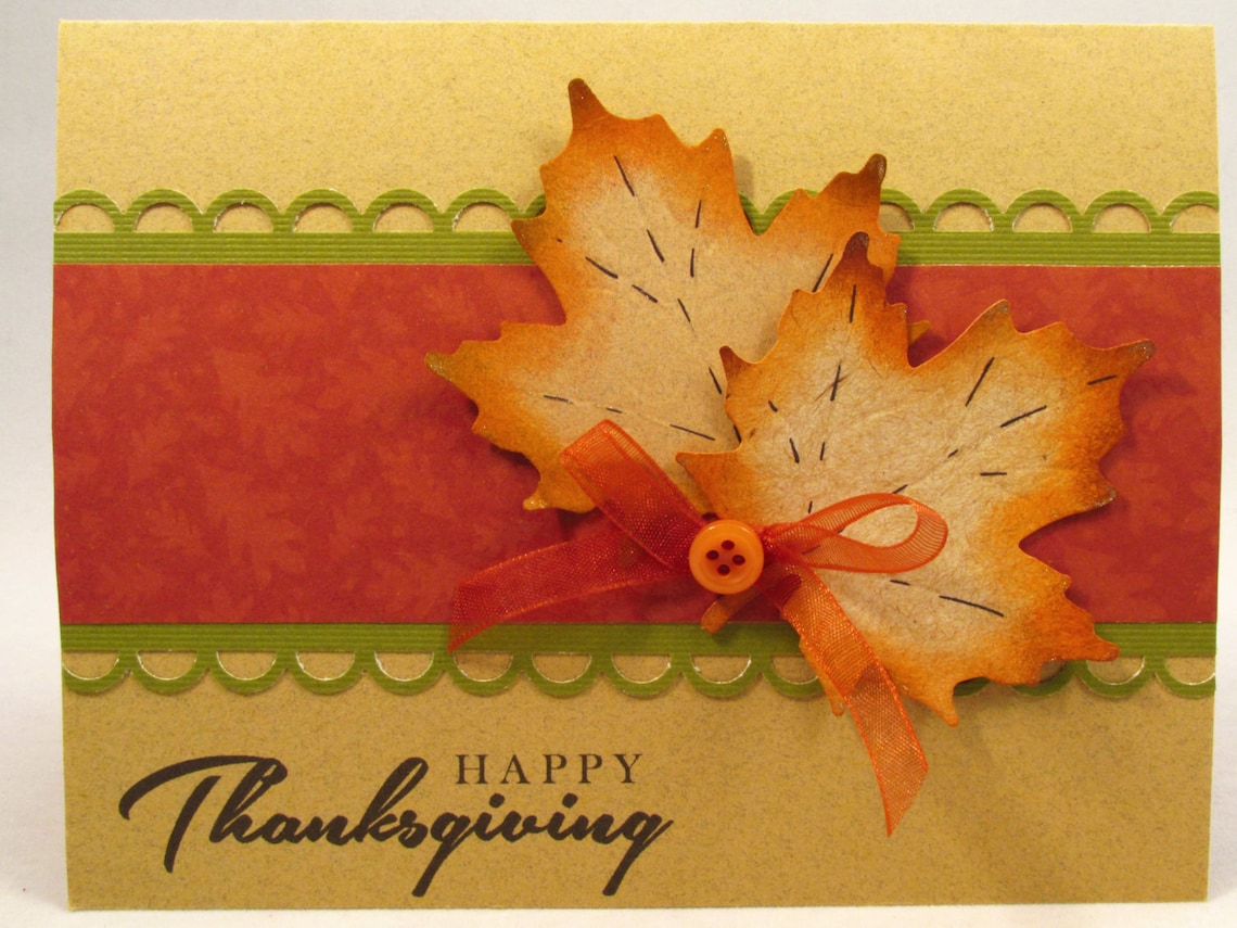 Happy Thanksgiving Thanksgiving Card Handmade Card Fall - Etsy