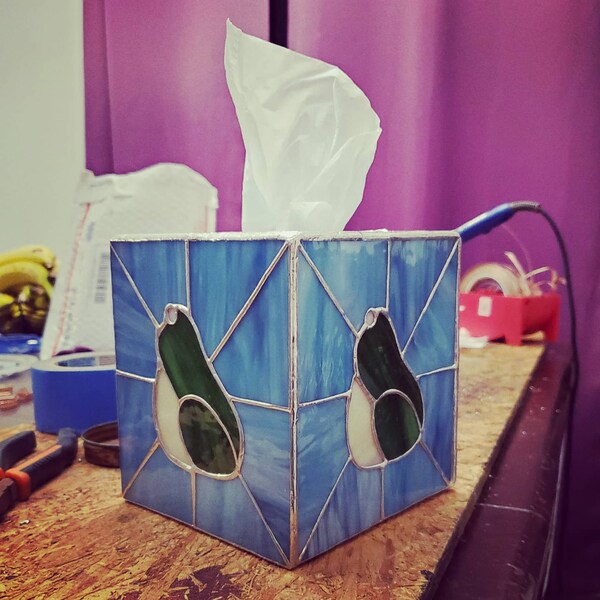 Stained Glass Tissue Box - Etsy