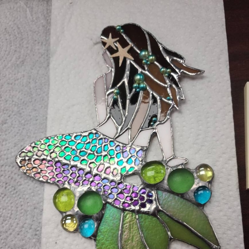Stained Glass Mermaid - Etsy