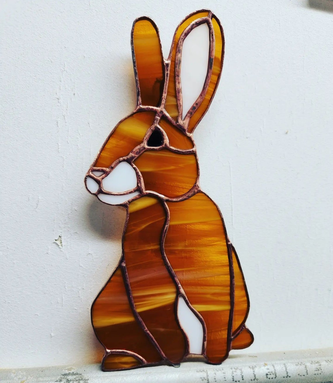 Stained Glass Rabbit/bunny Suncatcher - Etsy