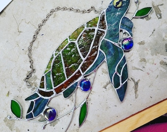 Turtle Stained Glass - Etsy