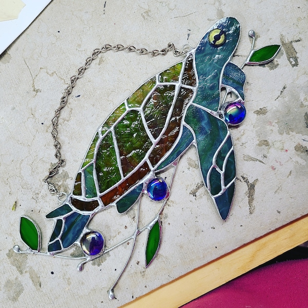 Stain Glass Sea Turtles - Etsy