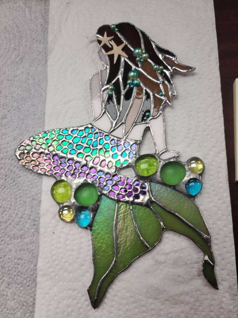 Stained Glass Mermaid | Etsy