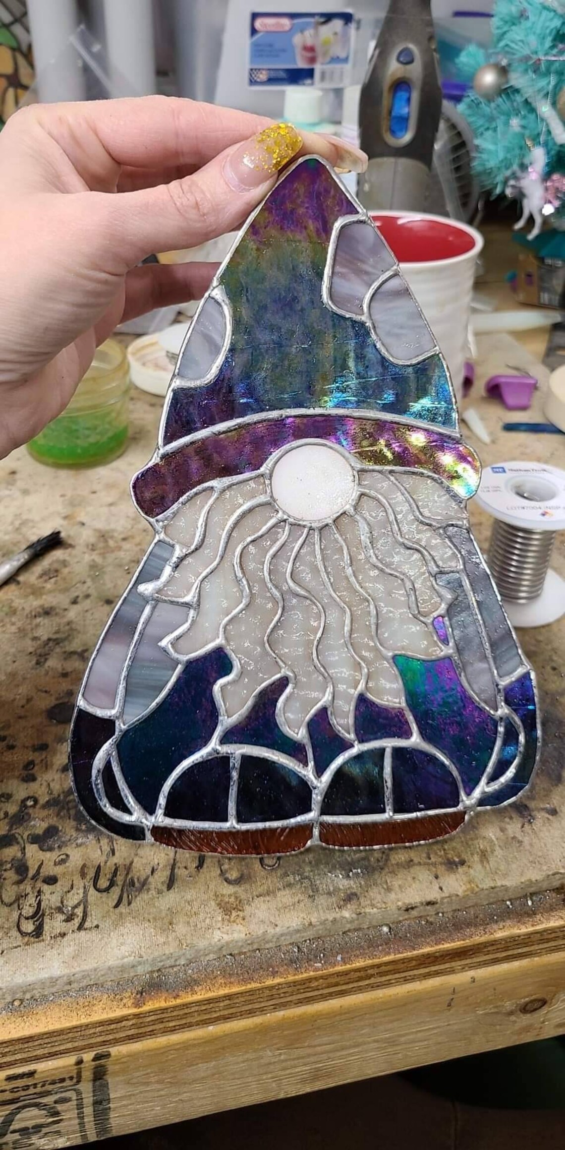 Stained Glass Gnome - Etsy