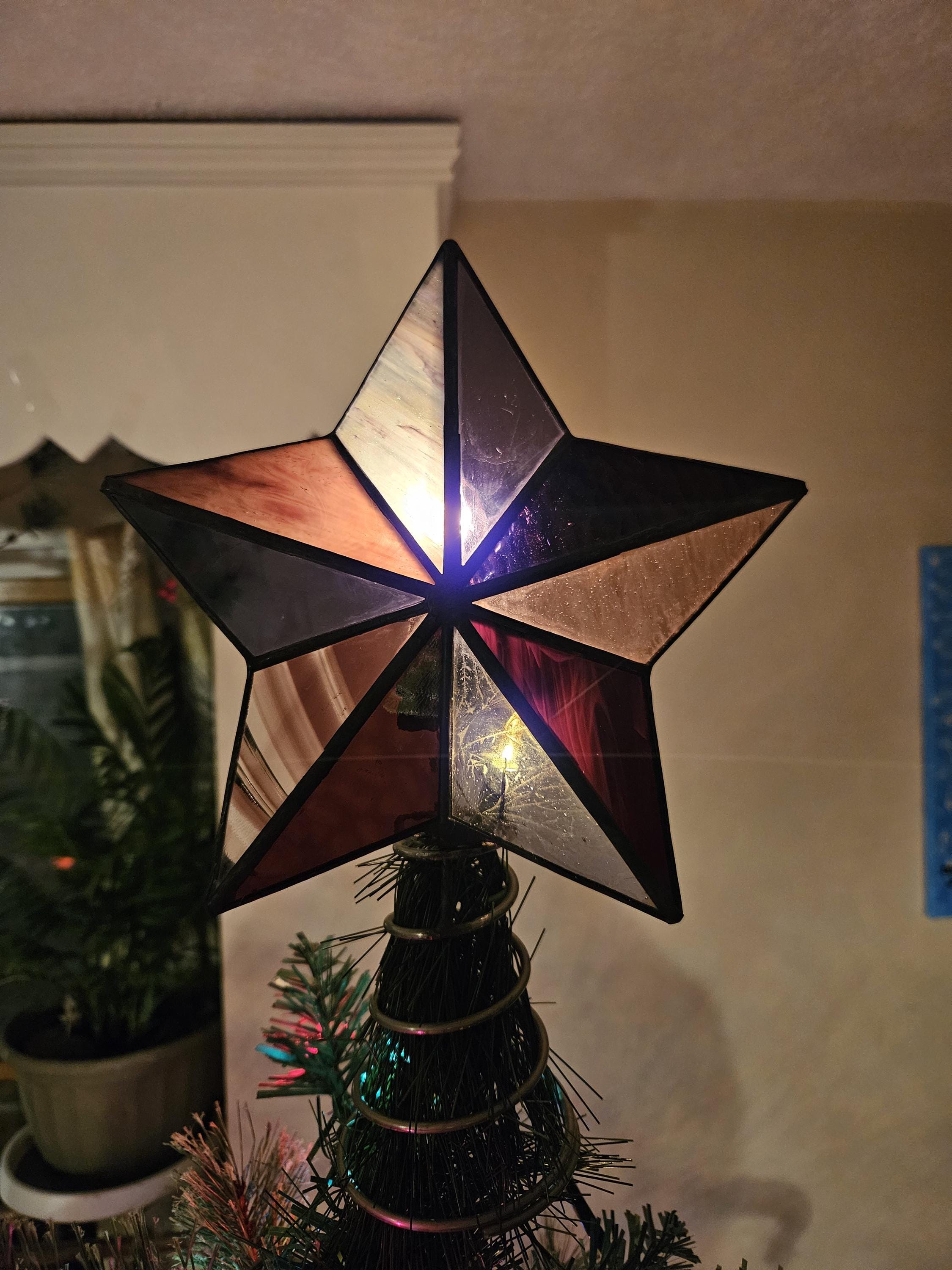 Stained Glass 3D Tree Star - Etsy