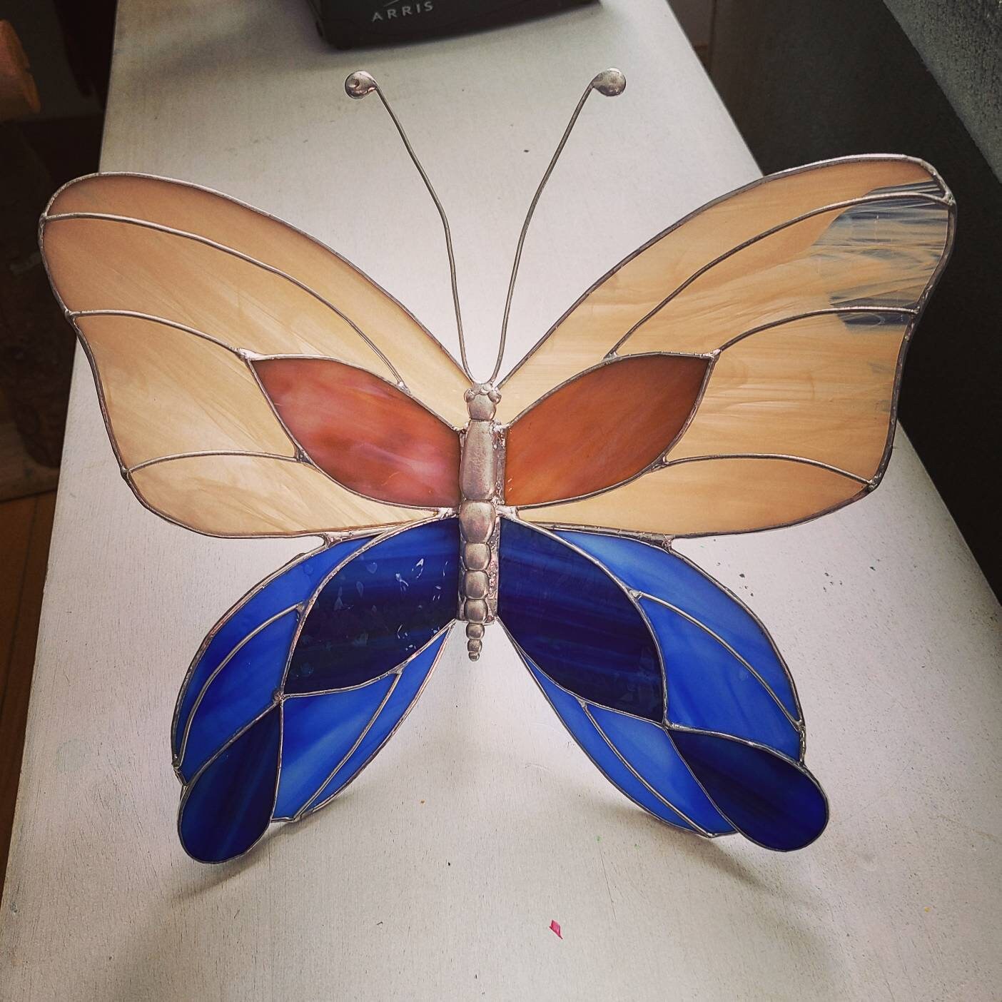 Jumbo Stained Glass BUTTERFLY Garden Stake | Etsy