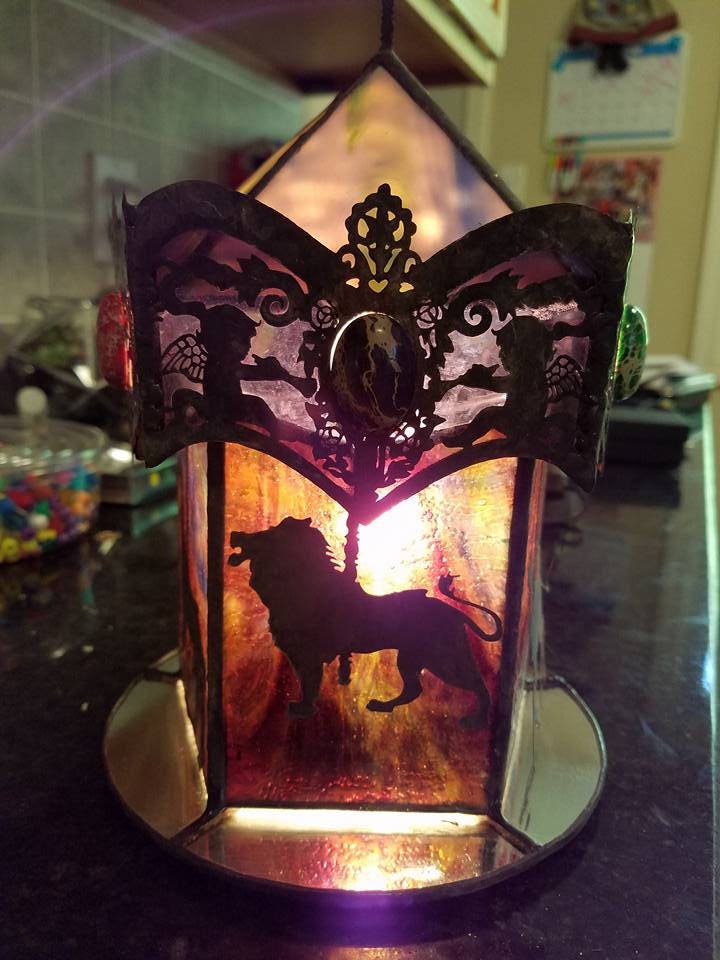 3D Stained Glass Carousel Light - Etsy