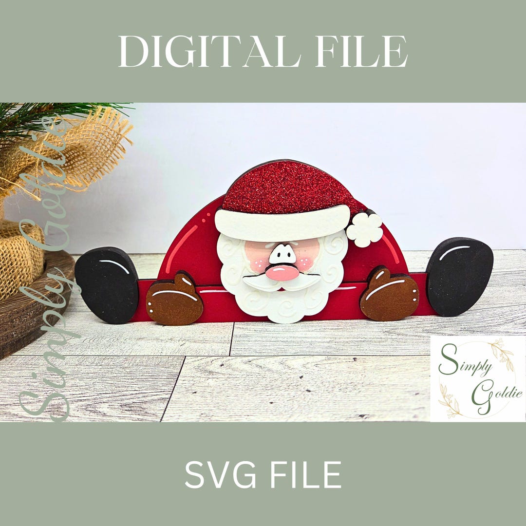 Santa Splits Shelf Sitter- for Laser Cutting - Etsy