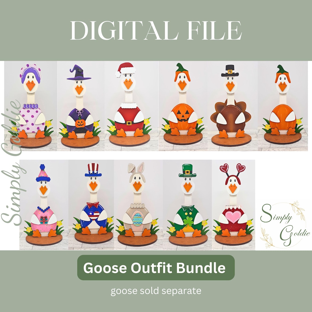 Goose Outfit BUNDLE- SVG for Laser Cutting - Etsy