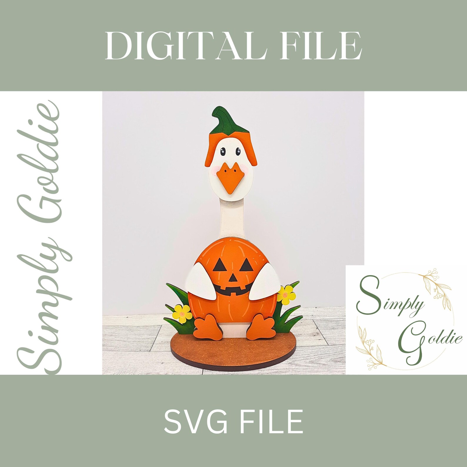 Pumpkin/jack-o-lantern Goose Outfit - SVG for Laser Cutting - Etsy