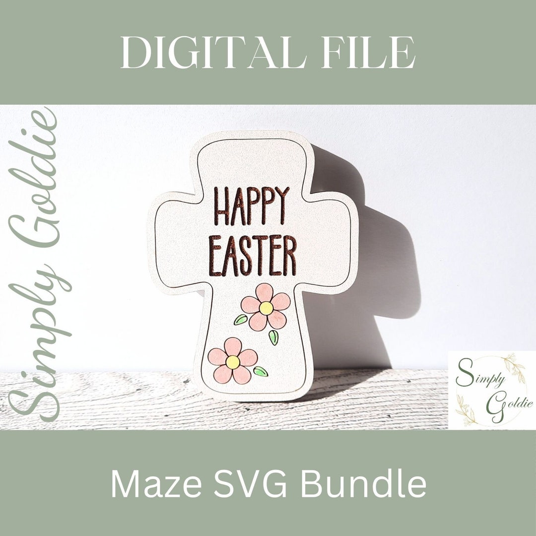 Cross Maze Laser SVG File - Etsy