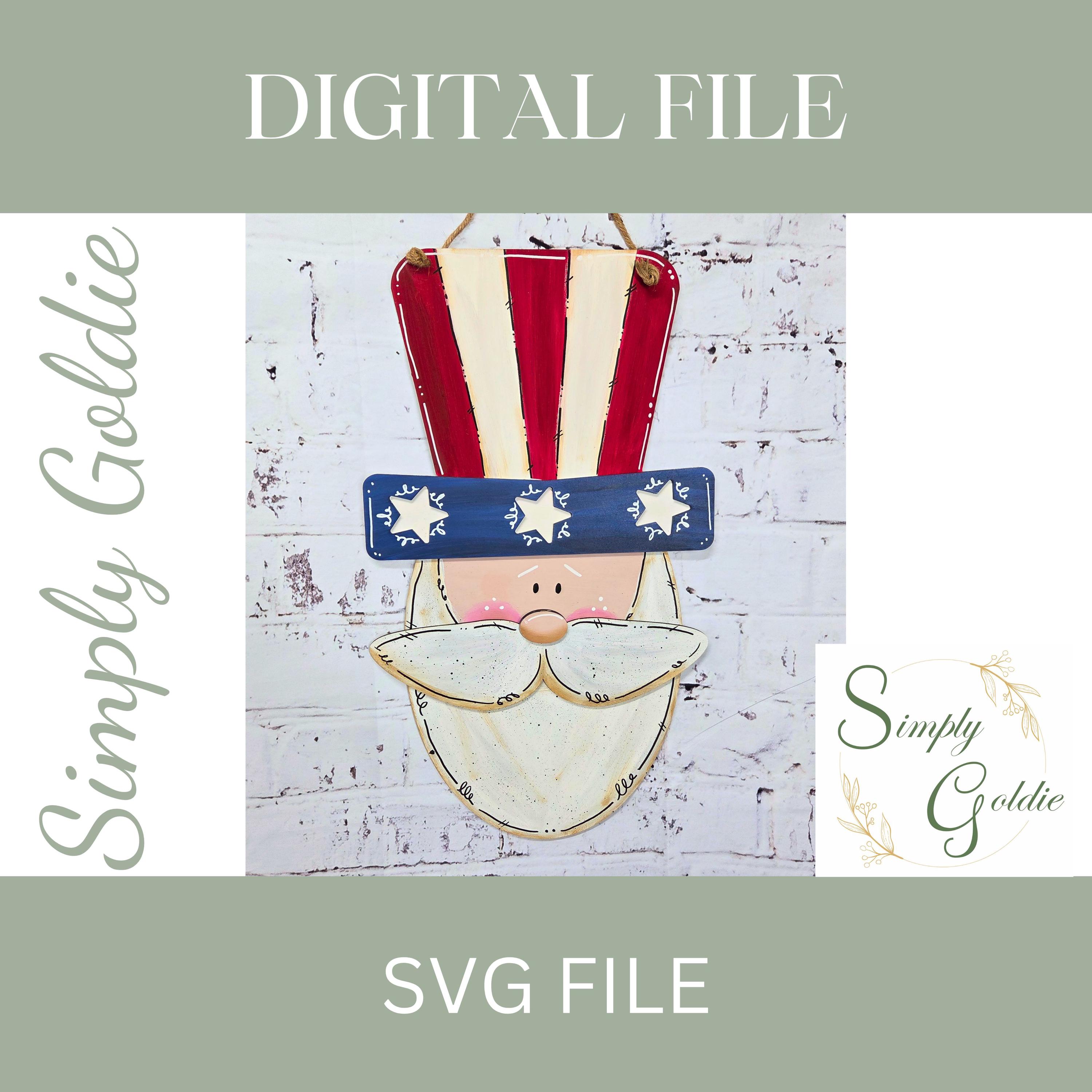 Uncle Sam Doorhanger SVG for Laser Cutting - Etsy