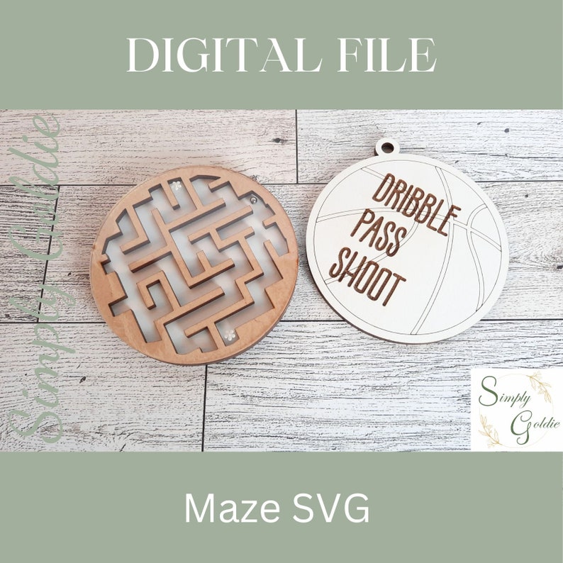 Basketball Maze SVG for Laser Cutting - Etsy