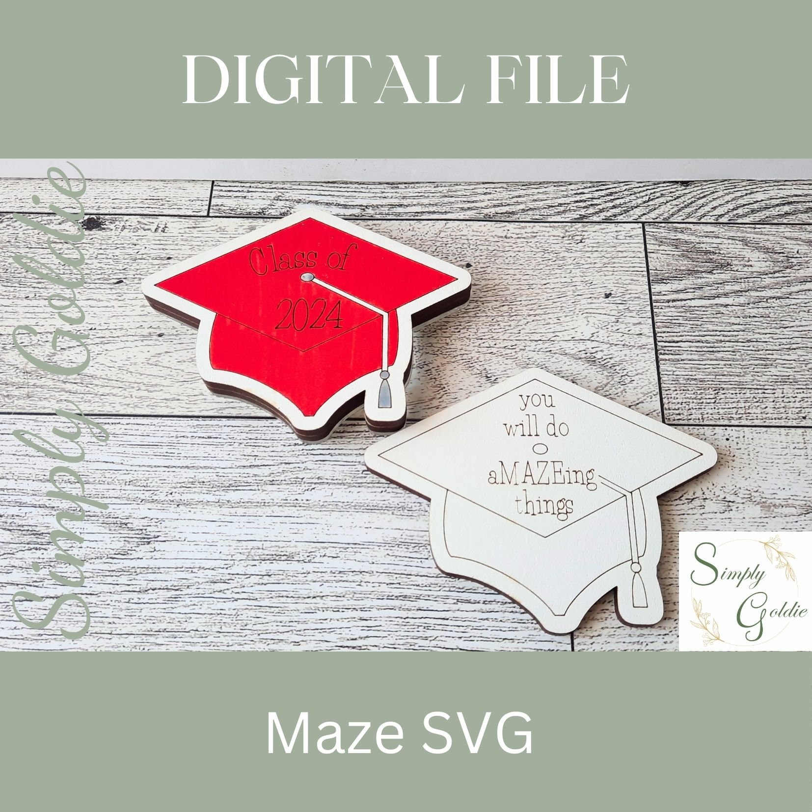 Graduation Cap Maze SVG for Laser Cutting - Etsy