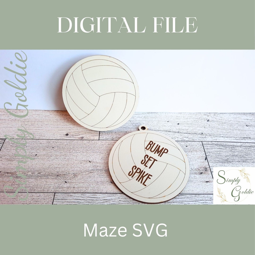 Volleyball Maze SVG for Laser Cutting - Etsy
