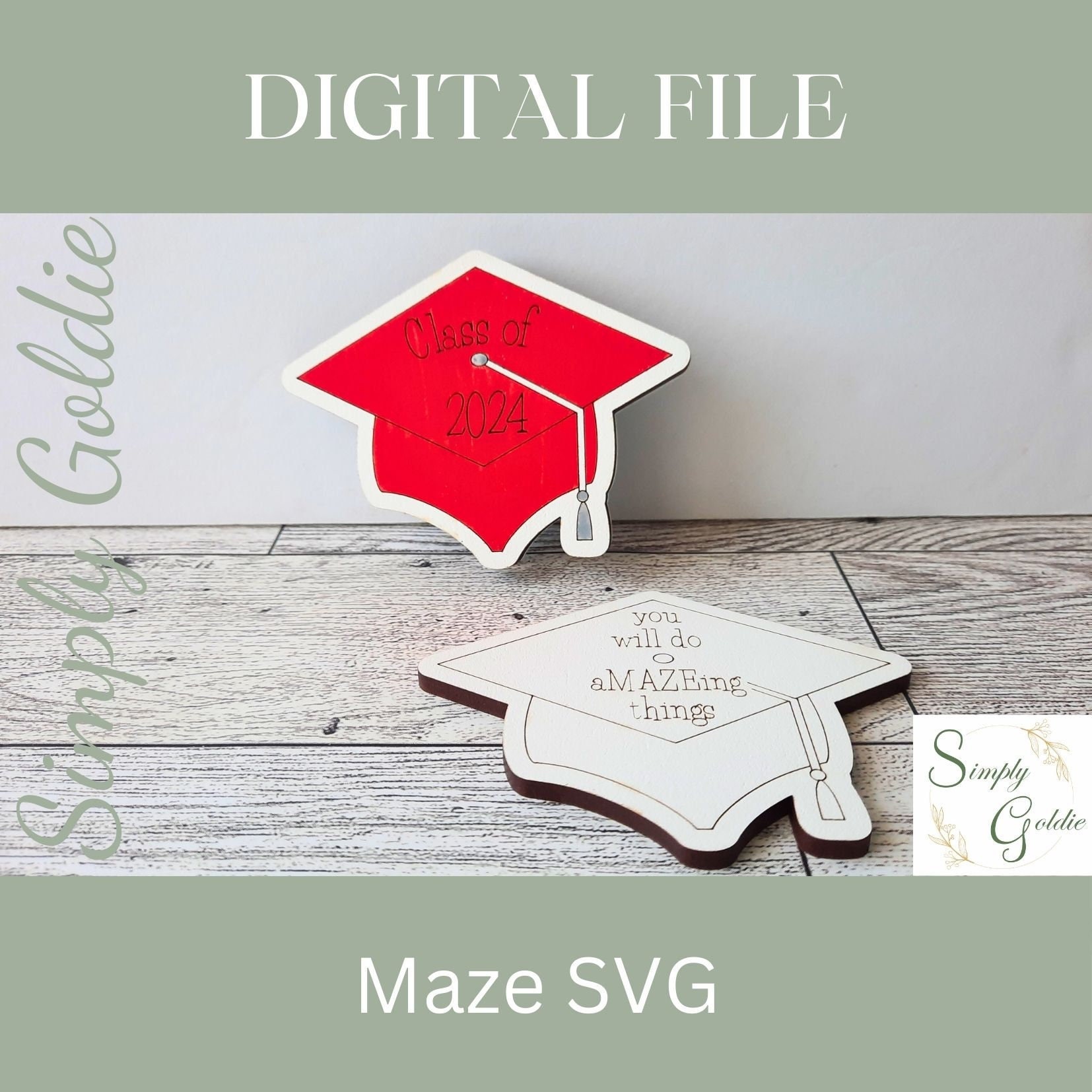 Graduation Cap Maze SVG for Laser Cutting - Etsy