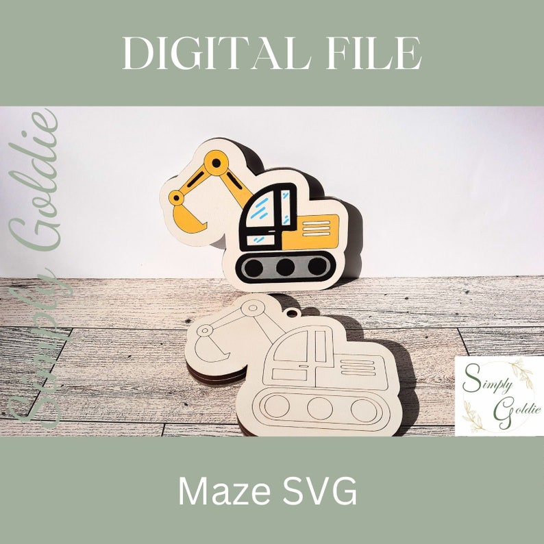 Construction Truck Maze Bundle SVG for Laser Cutting - Etsy