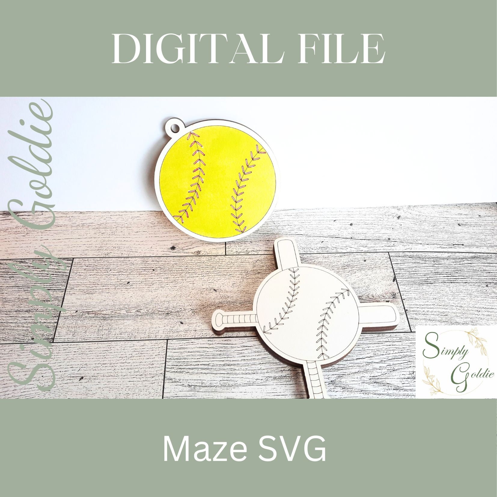 Baseball and Softball Maze SVG for Laser Cutting - Etsy