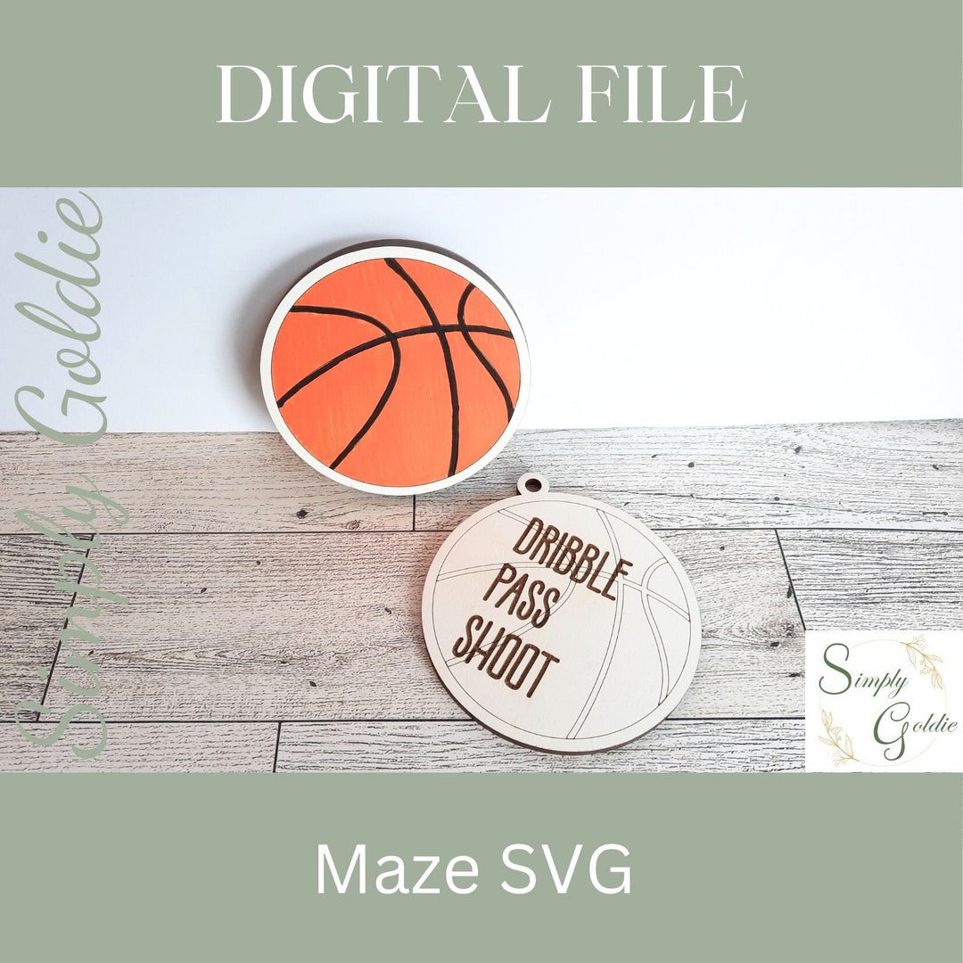 Basketball Maze SVG for Laser Cutting - Etsy