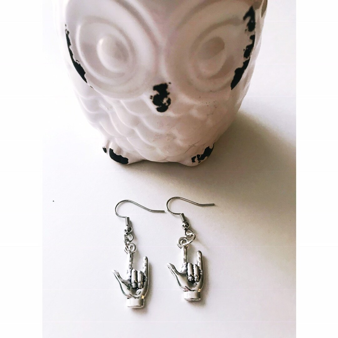 ASL - American Sign Language - I Love You Earrings - Deaf Jewelry ...