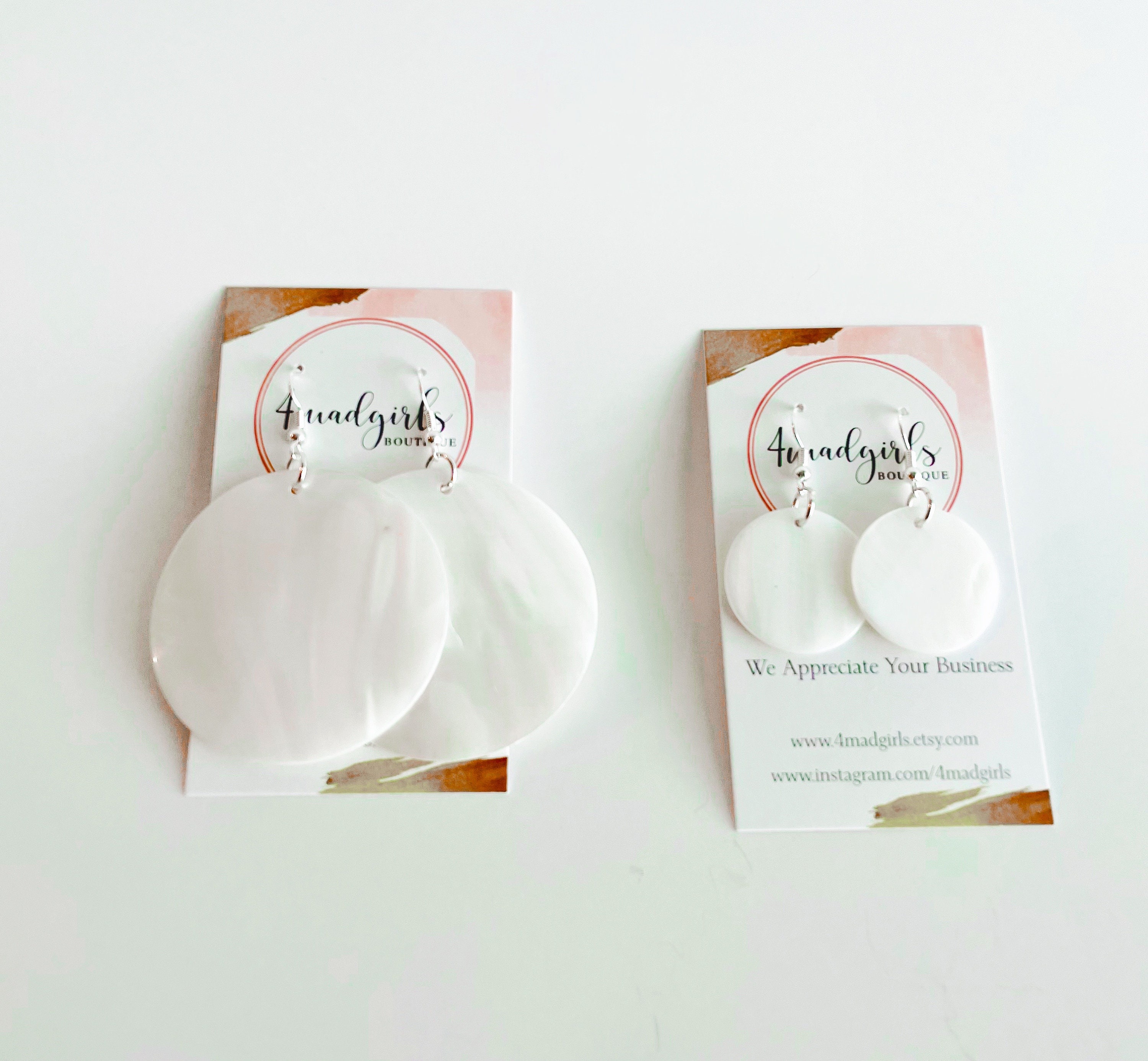 Beautiful Round Shell Earrings Shell Earrings Round - Etsy