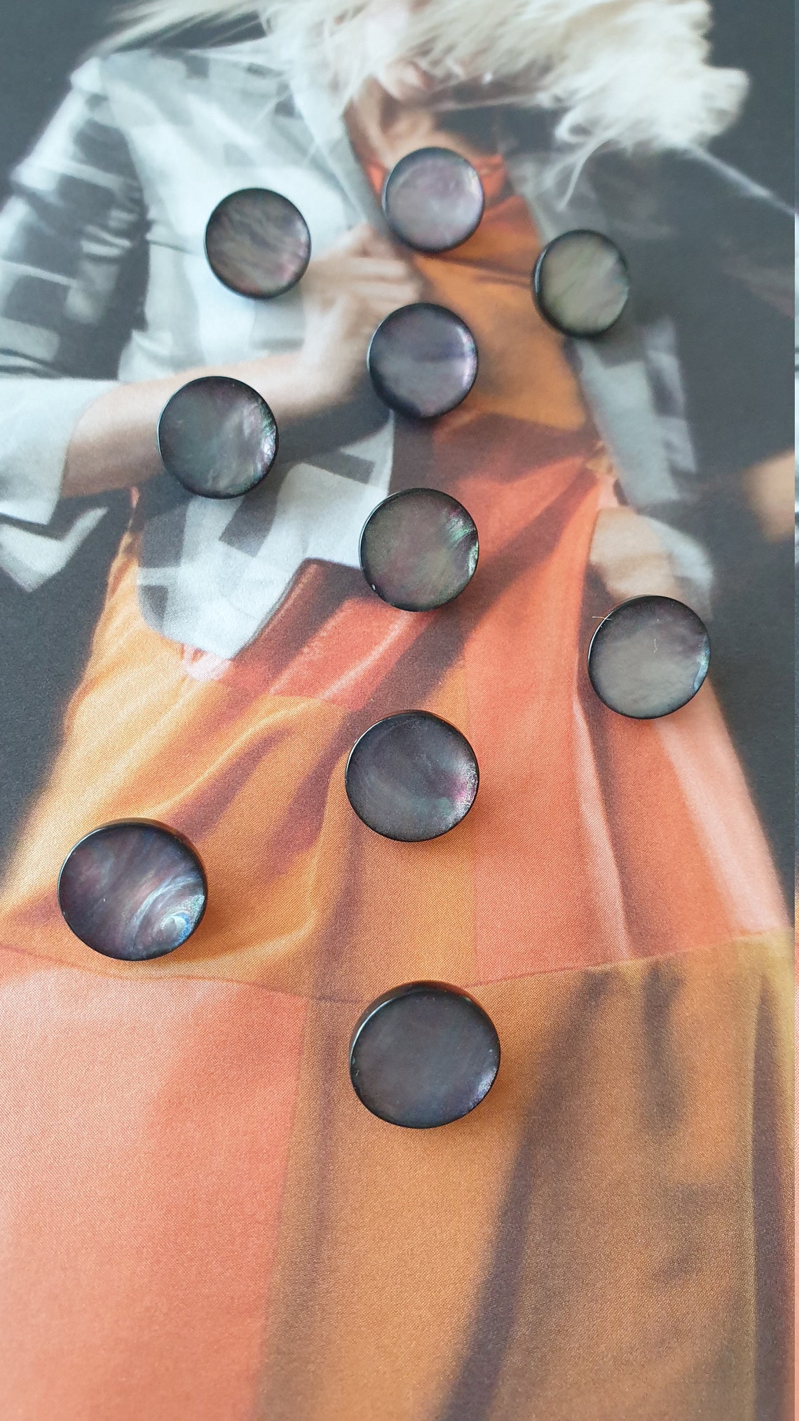 7/16 11.5mm 18L Grey Smoke Button another Rare Find - Etsy UK