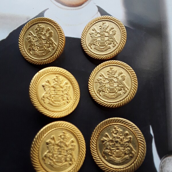 Gold Blazer Buttons - Etsy
