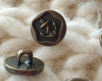 Brass Anchor Buttons | Etsy