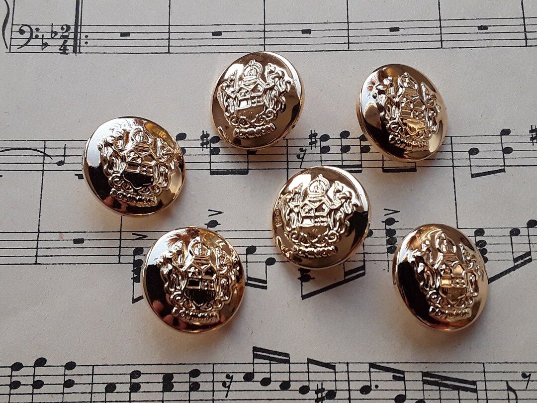 22mm Gold Crest Buttons in Fashion NOW - Etsy