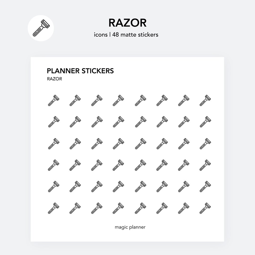 Razor Icon Sticker | RV Icon Sticker | Planner Sticker | Icon Sticker ...