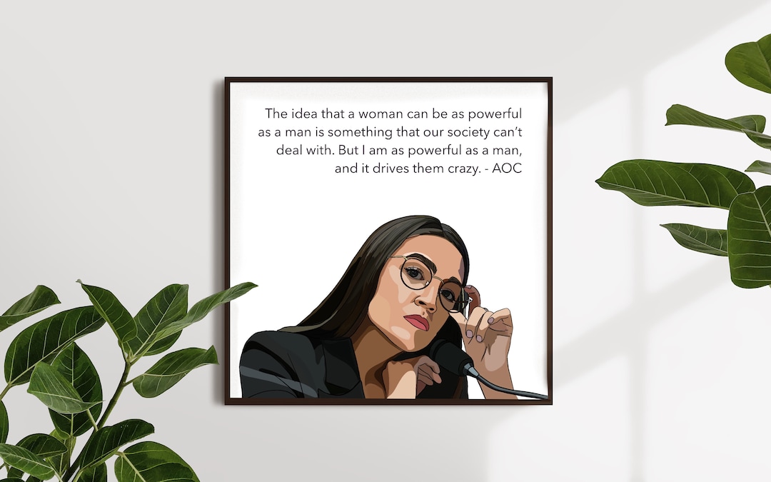 Alexandria Ocasio-cortez Print AOC Digital Download Inspirational ...