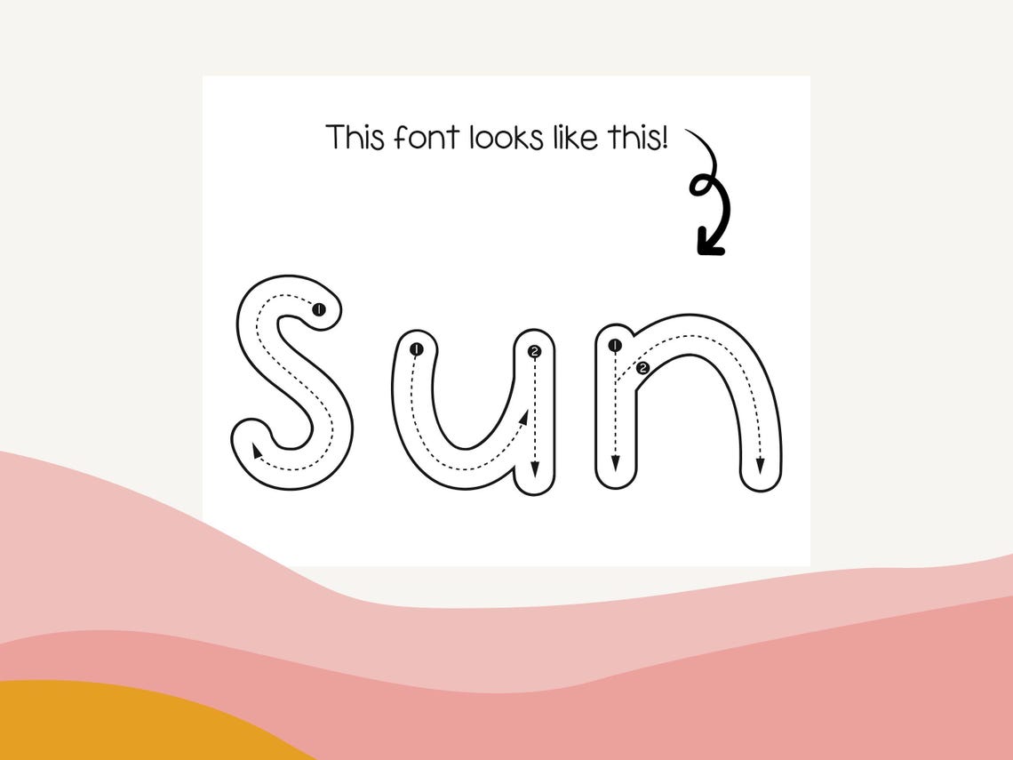 Tracing Font With Directional Arrows and Number Guides for ABC Alphabet ...