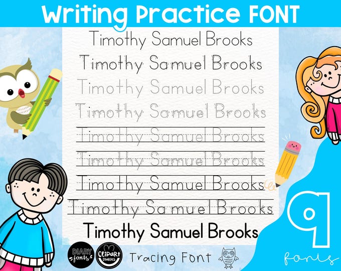 Fonts for Teachers: Tracing Fonts, Alphabet Letter Tracing Font, Letter ...