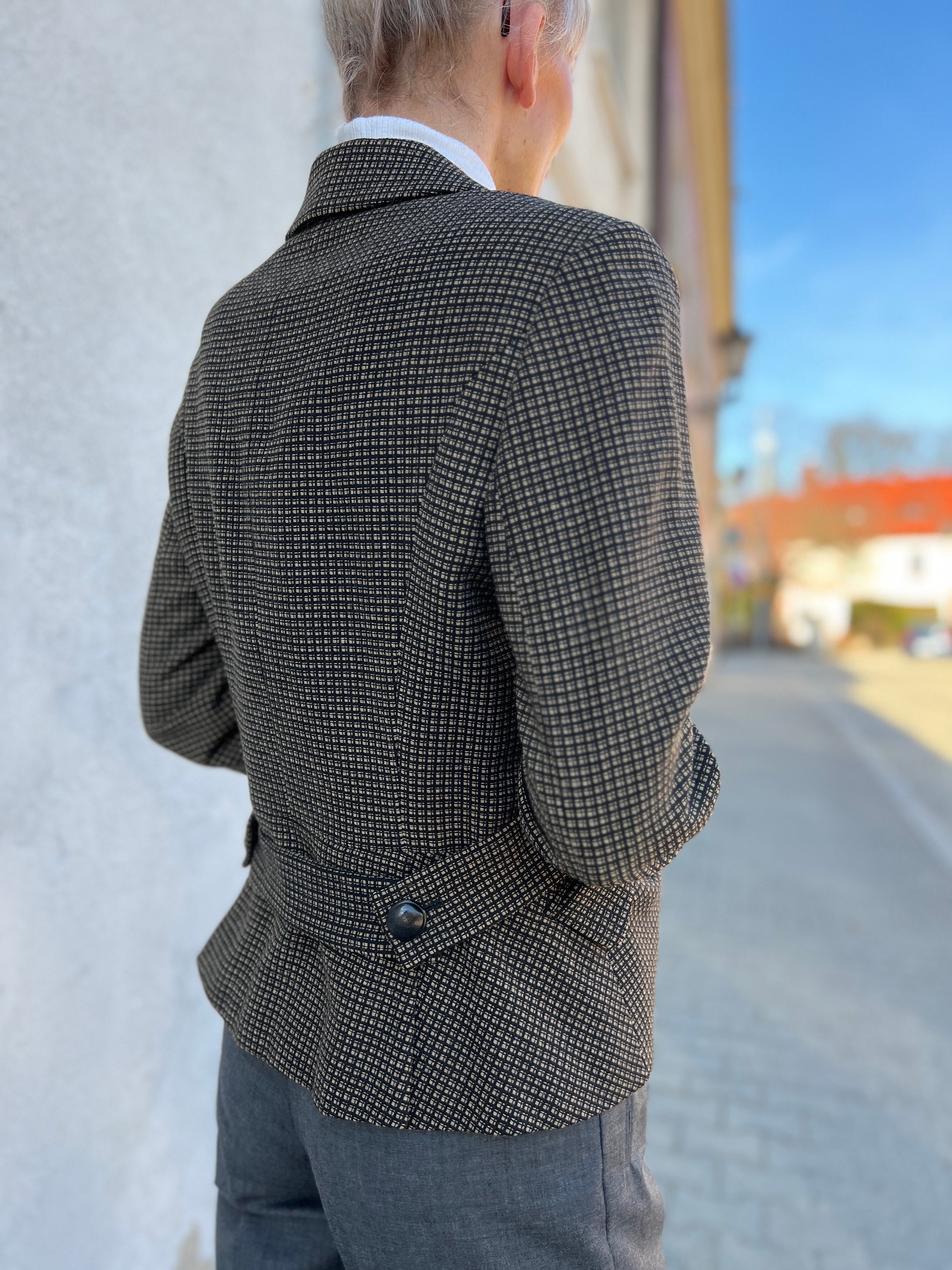 Versus Gianni Versace 100% Vergine Wool Check Blazer Jacket Versus Gianni Versace 100% Vergine Wool Check Blazer Jacket