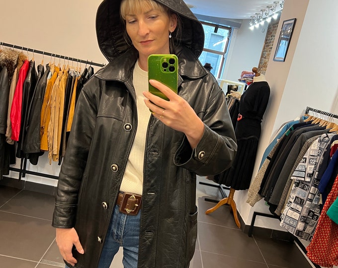 Versace Leather Jacket Versus Black Leather Jacket, Vintage Jacket With ...