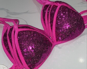 Pink Sequin Top | Etsy