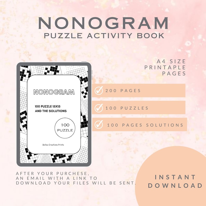 Nonogram Logic Puzzle Medium Games Activity Puzzles for Beginners ...