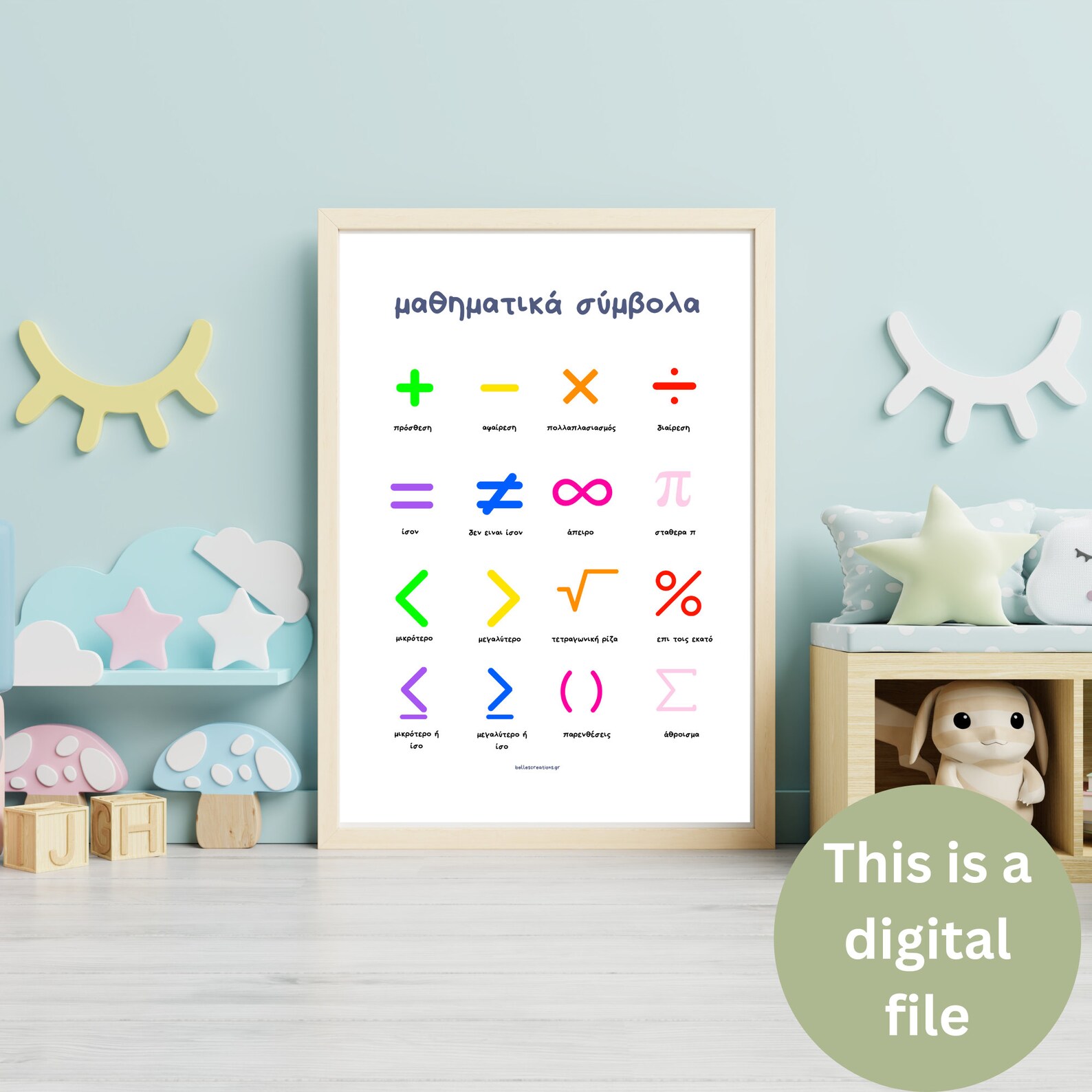 Printable MATH SYMBOLS Poster Educational Poster for Classroom - Etsy