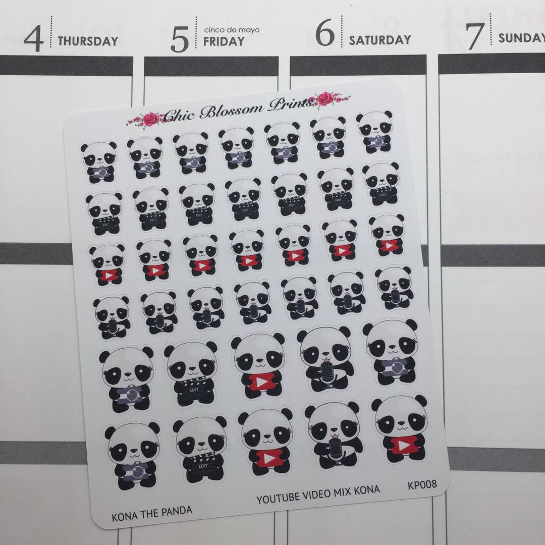 Plan With Me Video Mix Kona Character Stickers, Erin Condren, Happy ...