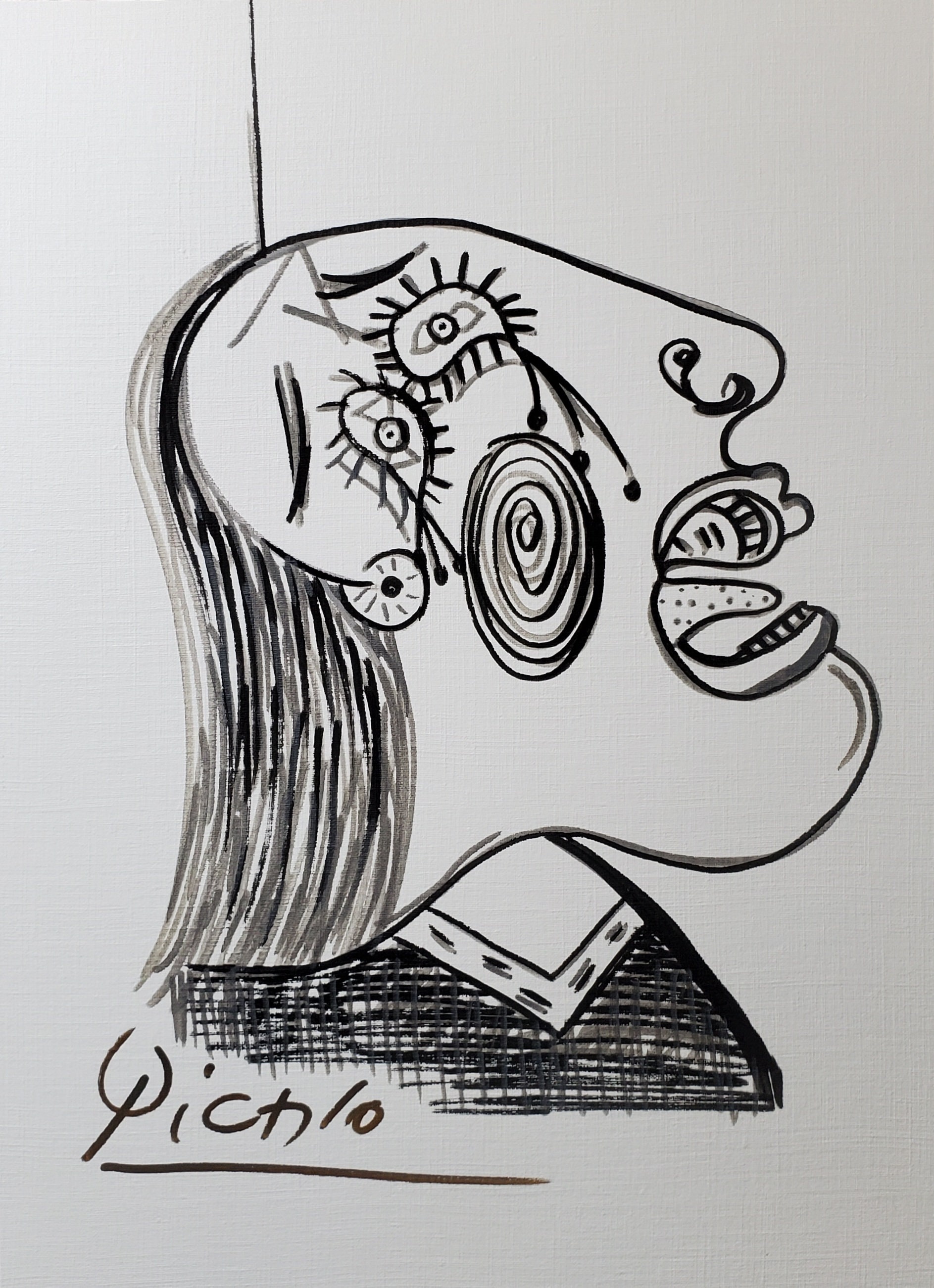 Pablo Picasso Cubism Drawing, Post Impressionist Art, Drawing on Paper ...