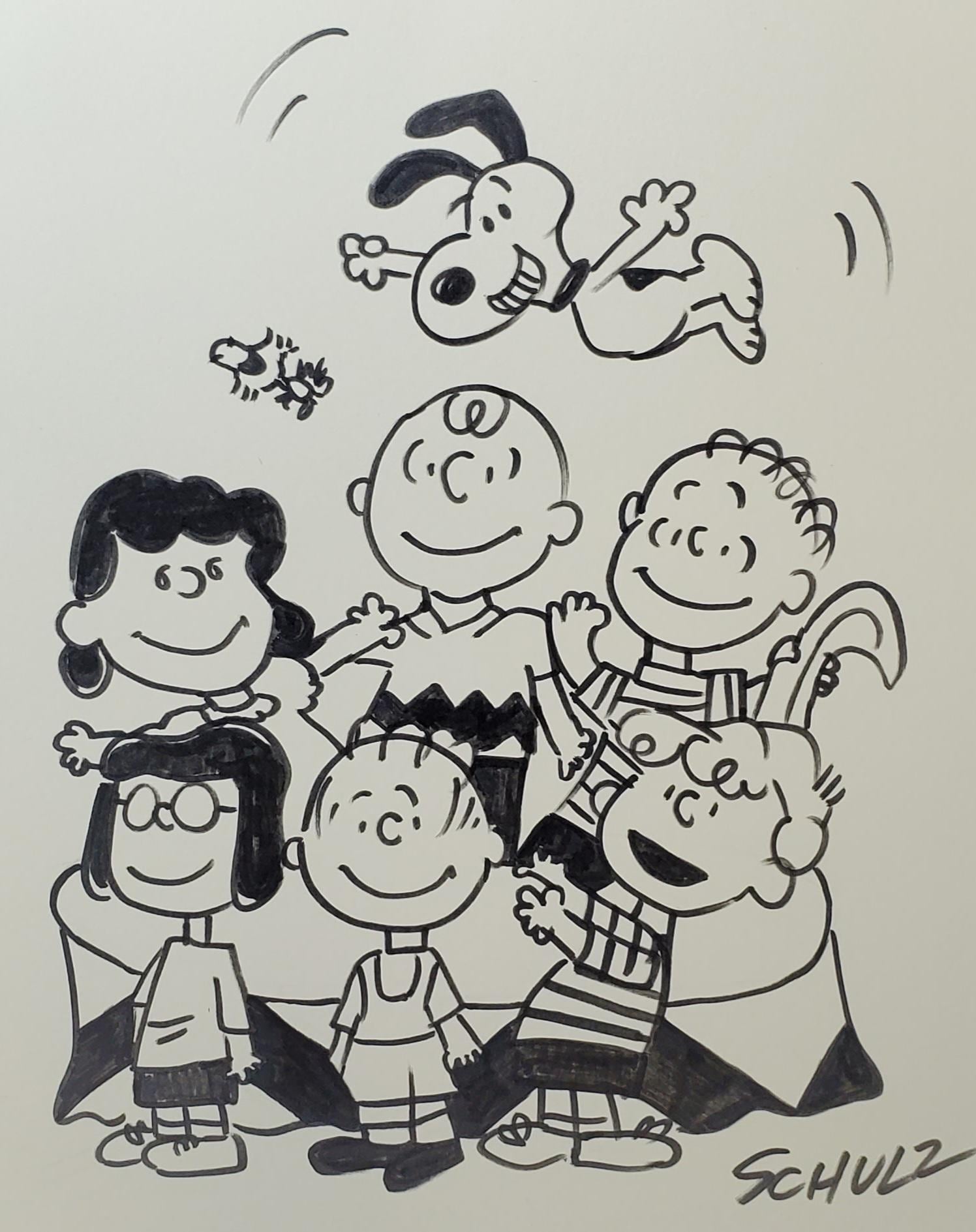 Snoopy Character Drawing, Charlie Brown Woodstock Artwork, Peanuts ...