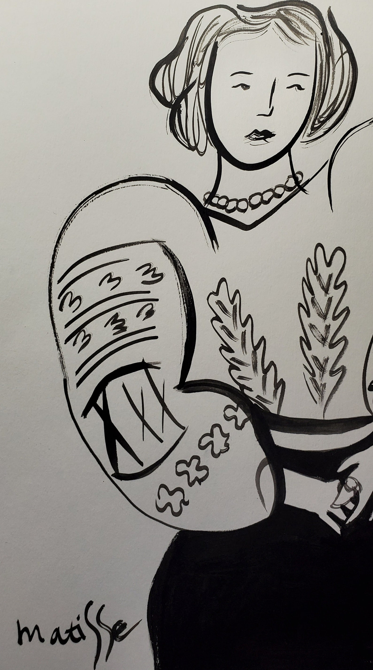 Henri Matisse Drawing Signed Ink Artwork Matisse Painting | Etsy
