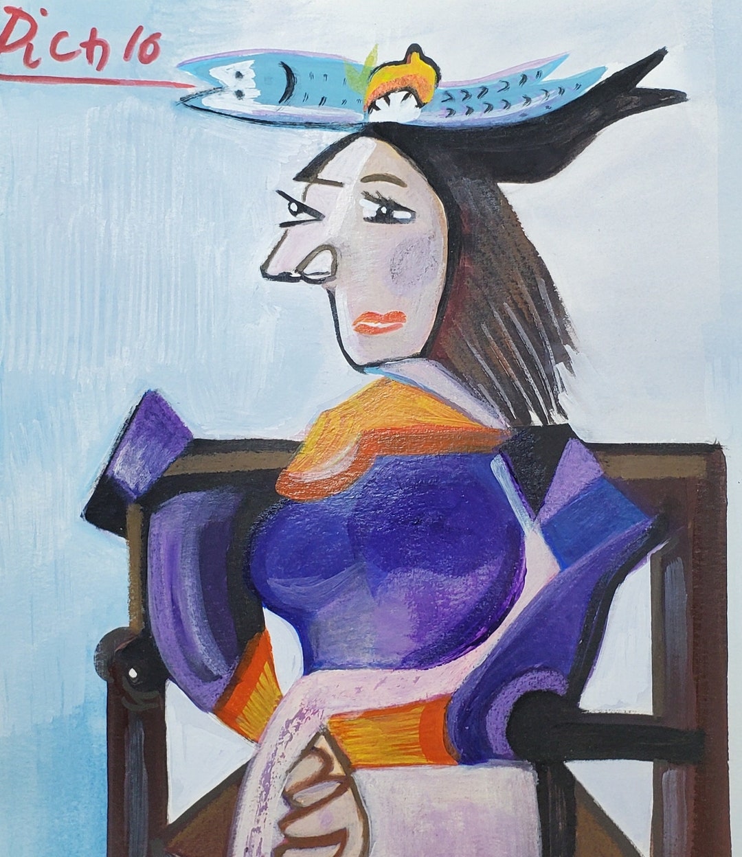 Picasso Painting, Cubism Post Impressionist Art, Signed Artwork ...